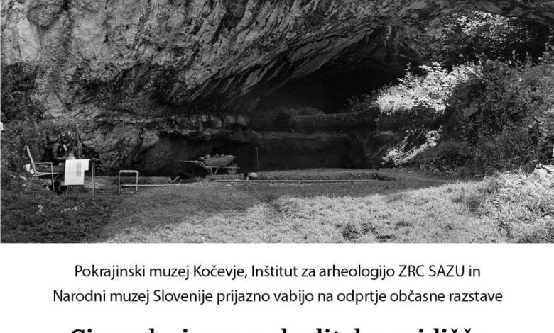 V Kočevju arheološka razstava Ciganska jama, paleolitsko najdišče s ...